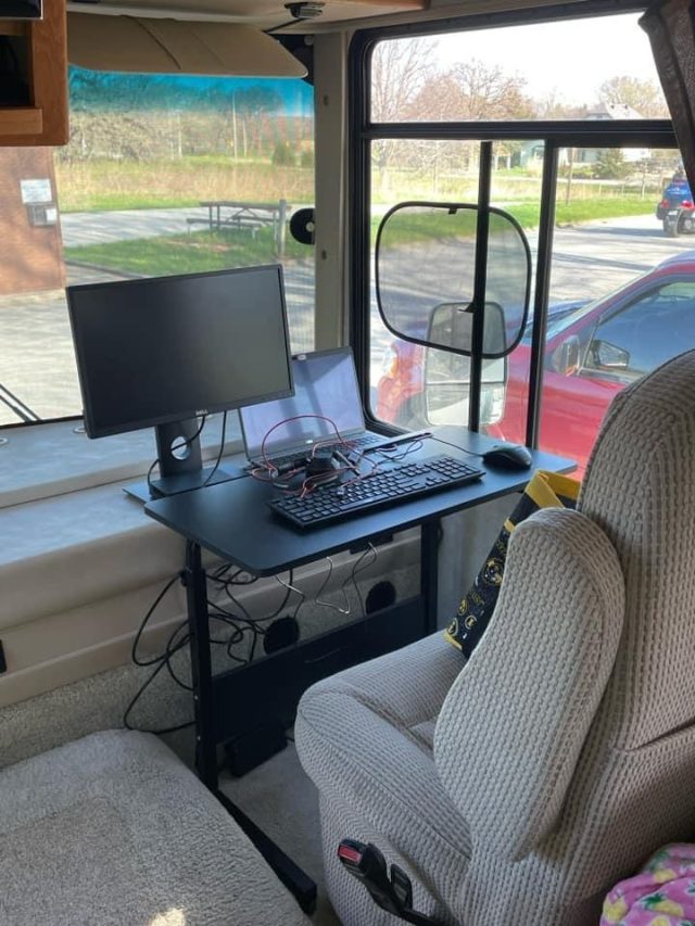 Crazy Simple RV Desk And RV Office Ideas - Let's Travel Family