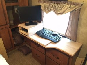 Crazy Simple RV Desk And RV Office Ideas - Let's Travel Family