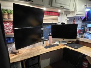 Crazy Simple RV Desk And RV Office Ideas - Let's Travel Family